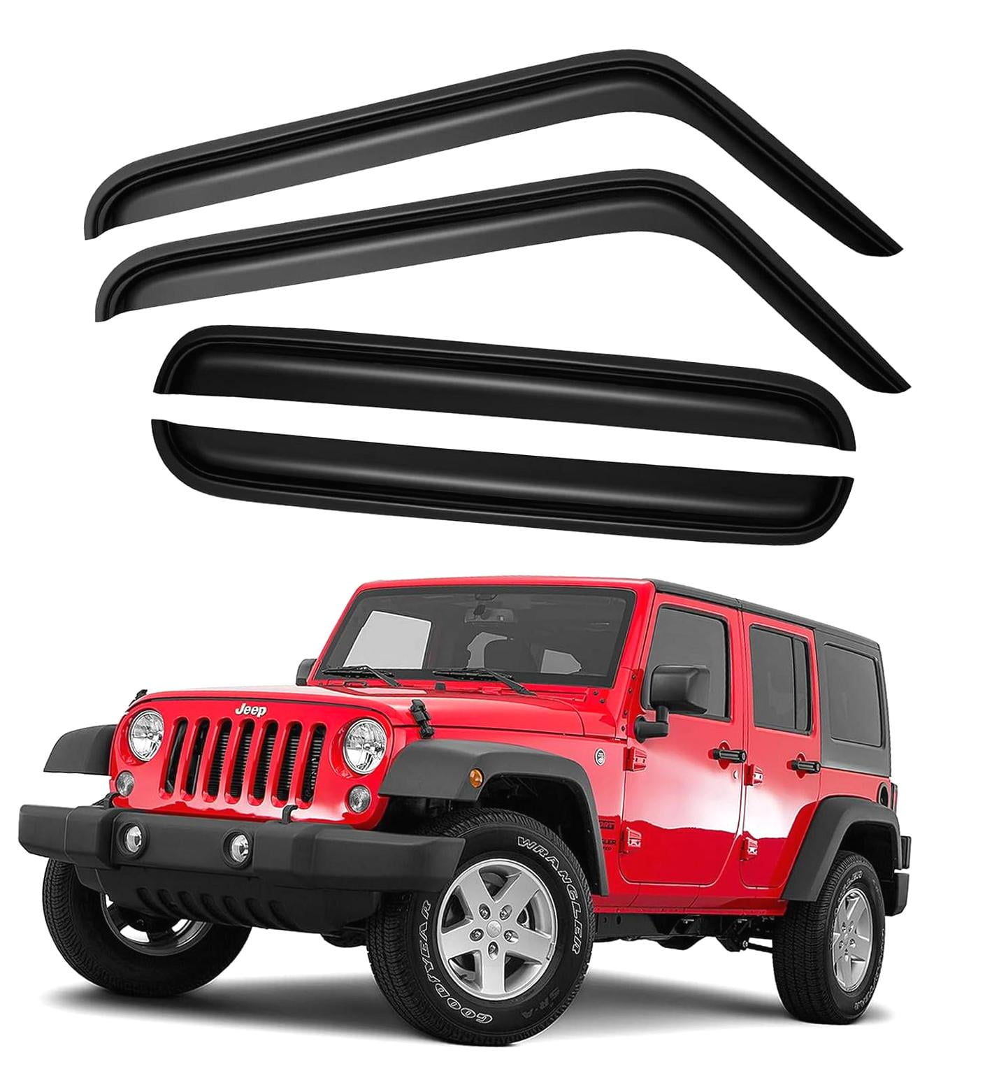 Coolnut Window Rain Guards for 2007-2018 Models, External Channel Wind ...