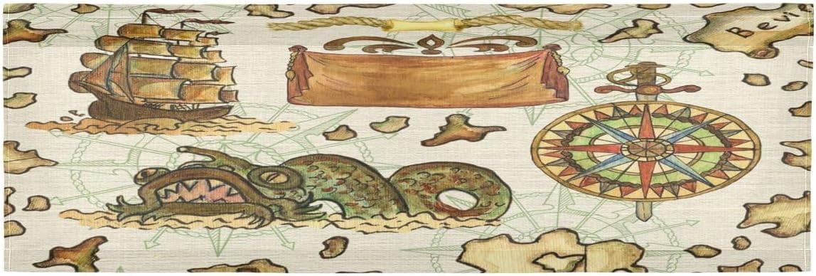 Coolnut Window Valance -Map Kitchen Curtain - Curtains Rod Pocket ...