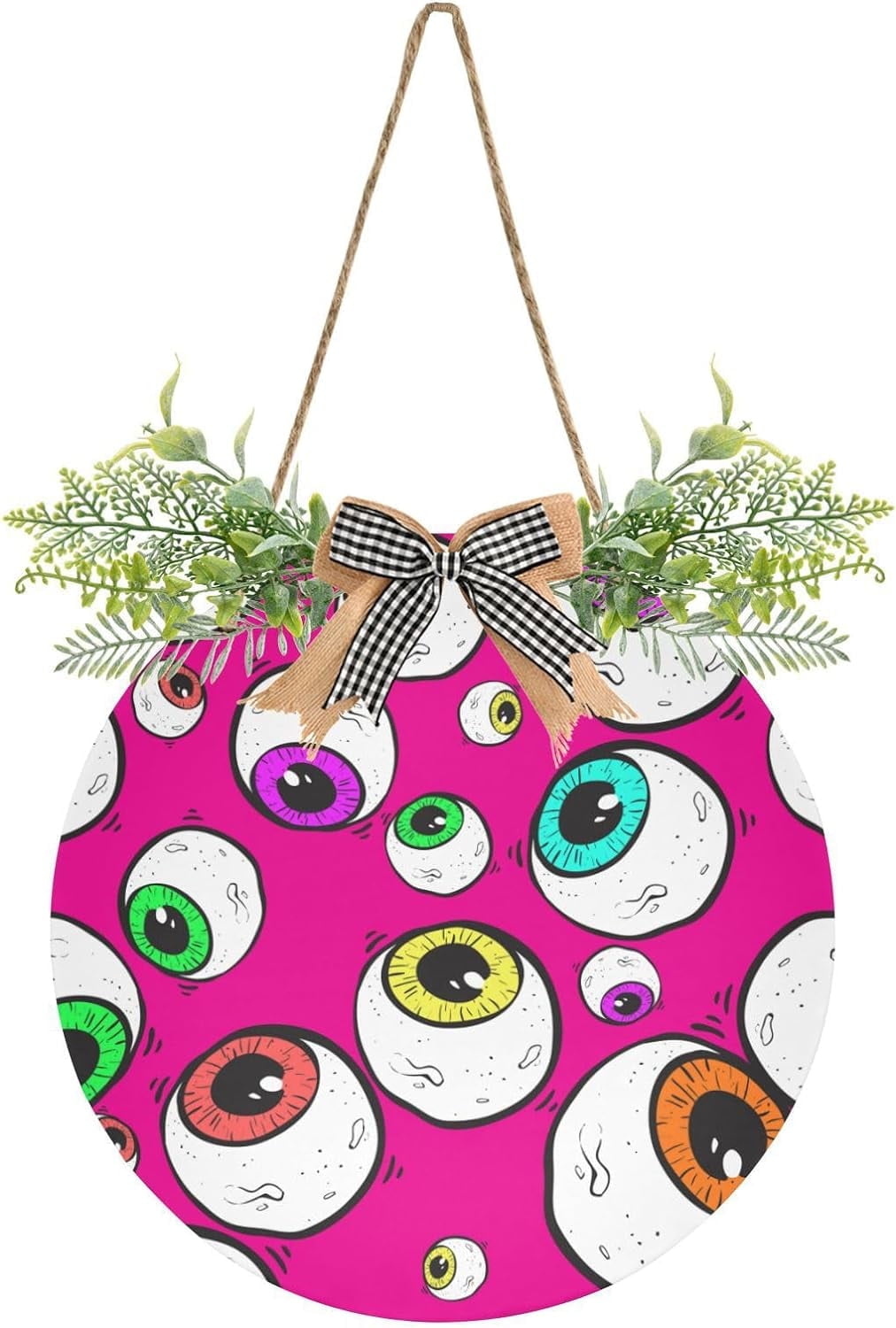 Coolnut Winter Halloween Skeleton and Ghost Welcome Sign with Bows and ...