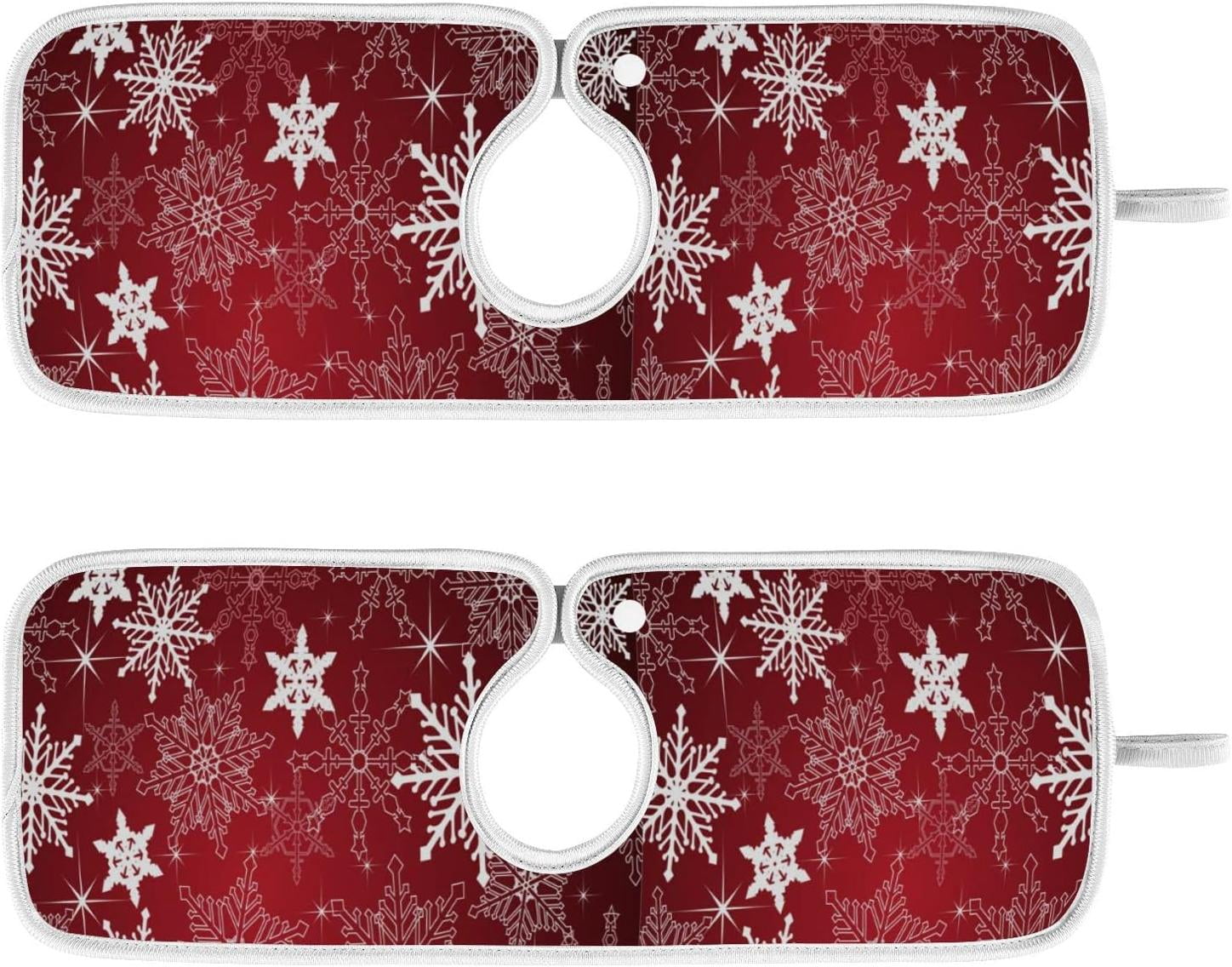 Coolnut Winter Snowflake 2PCS Kitchen Faucet Mat Bathroom Faucet Mat ...