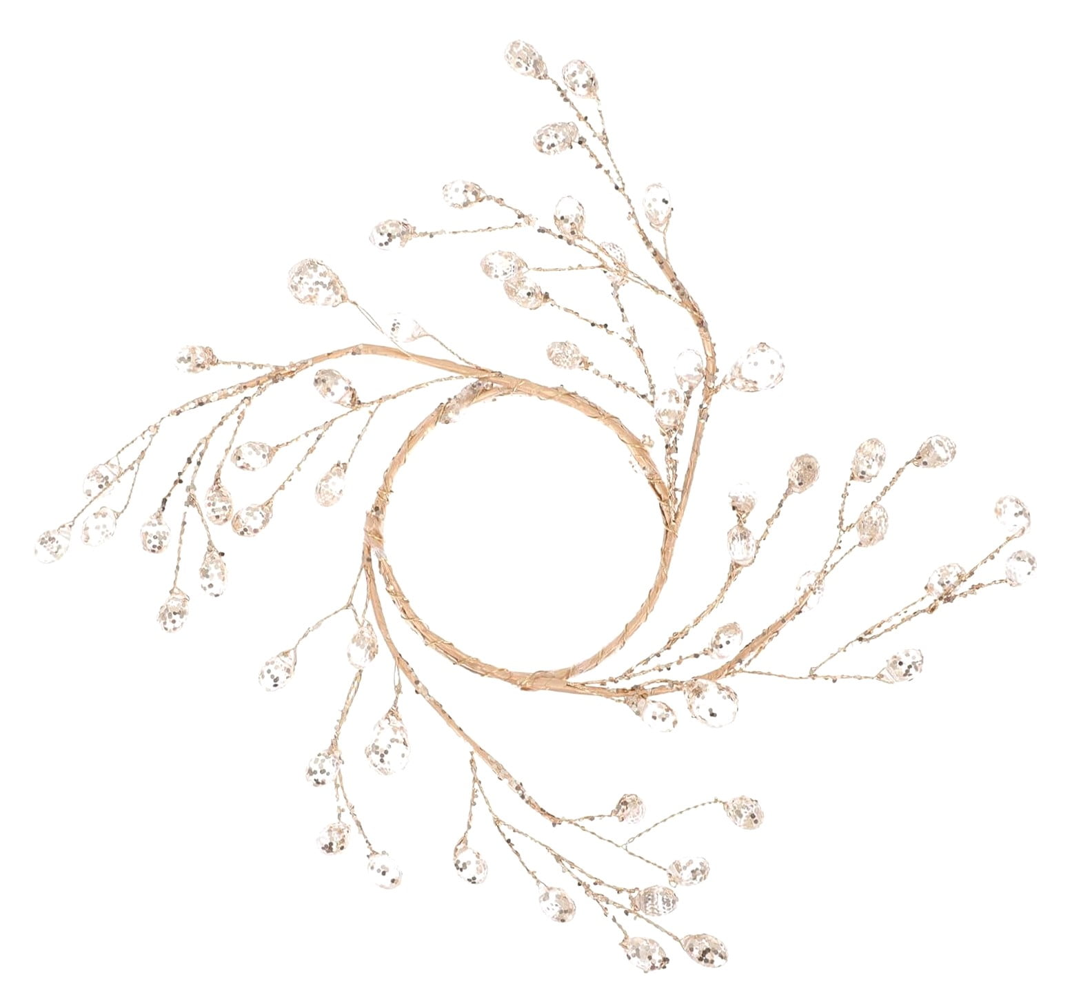 Coolnut Wire Clear Garland Christmas Bead Wreath Xmas Wreath Bead ...