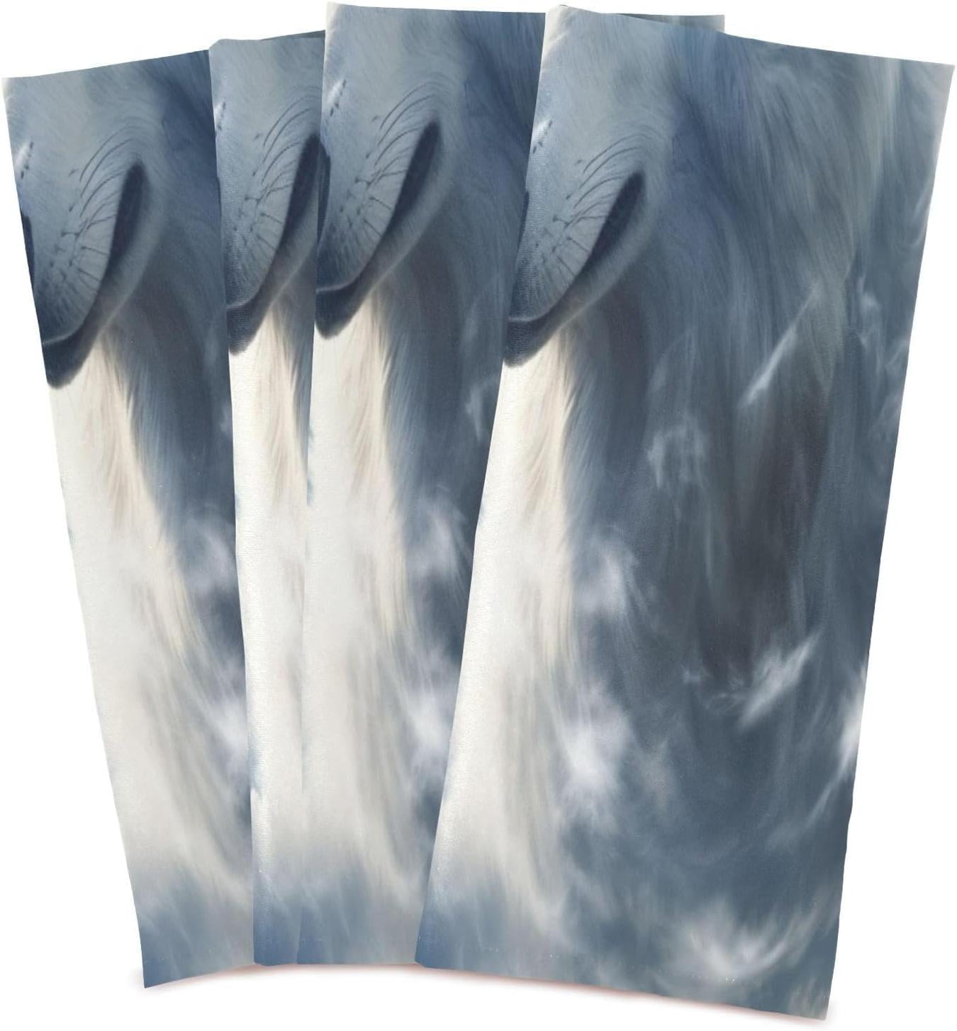 Coolnut Wolf in The Clouds Kitchen Towels, 18 x 28 Inch Super Soft and ...