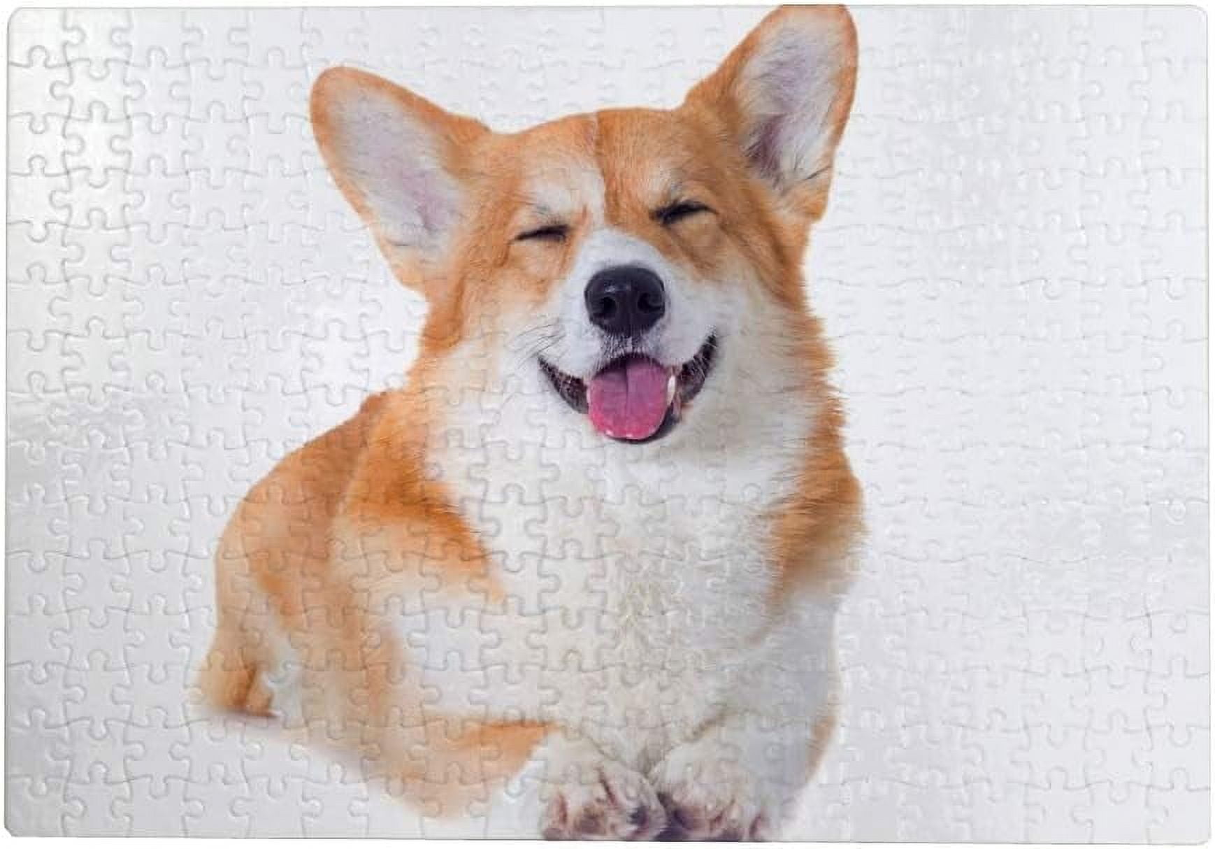 Coolnut Wooden Jigsaw Puzzles, 1000 Pieces Welsh Corgi Dog Smiling ...