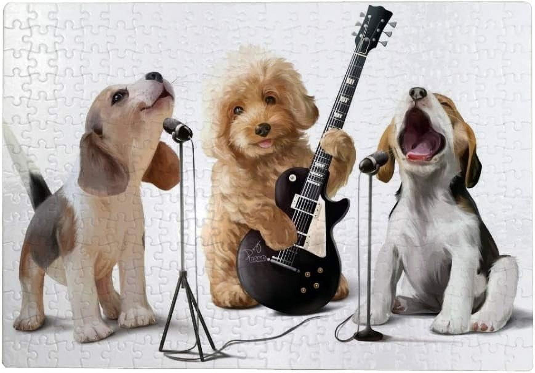 Coolnut Wooden Jigsaw Puzzles 300 Pieces, 10.6"x 15.5" Dogs Playing ...