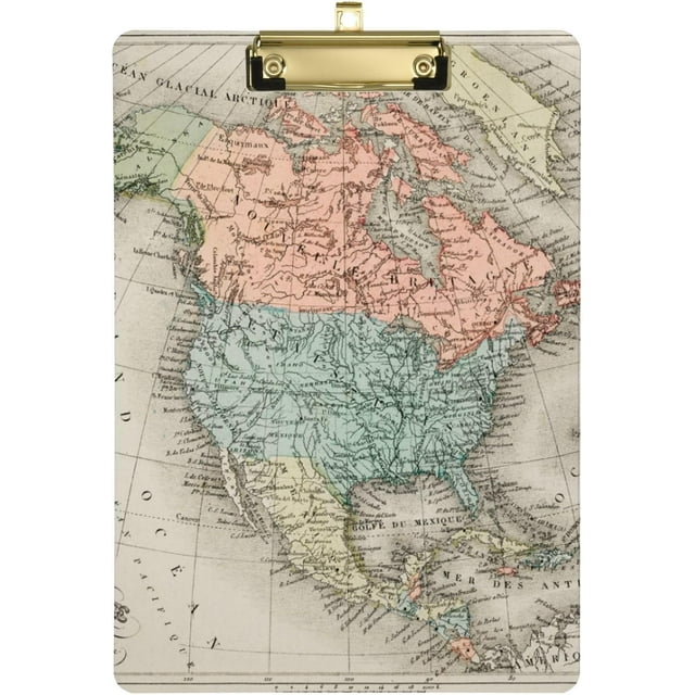 Coolnut World Map Clipboard, Acrylic Standard A4 Letter Size Clip Board ...