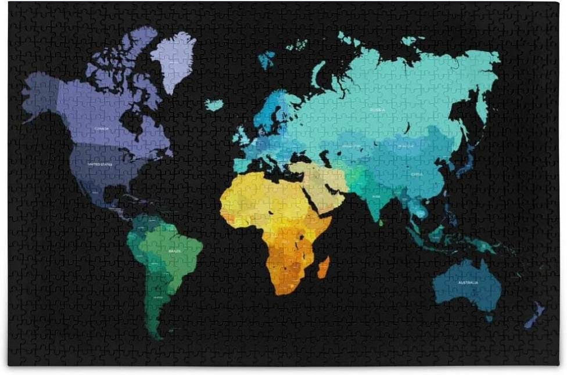 Coolnut World Map Puzzle 500 Pieces Wooden Puzzle Artwork Jigsaw Puzzle ...