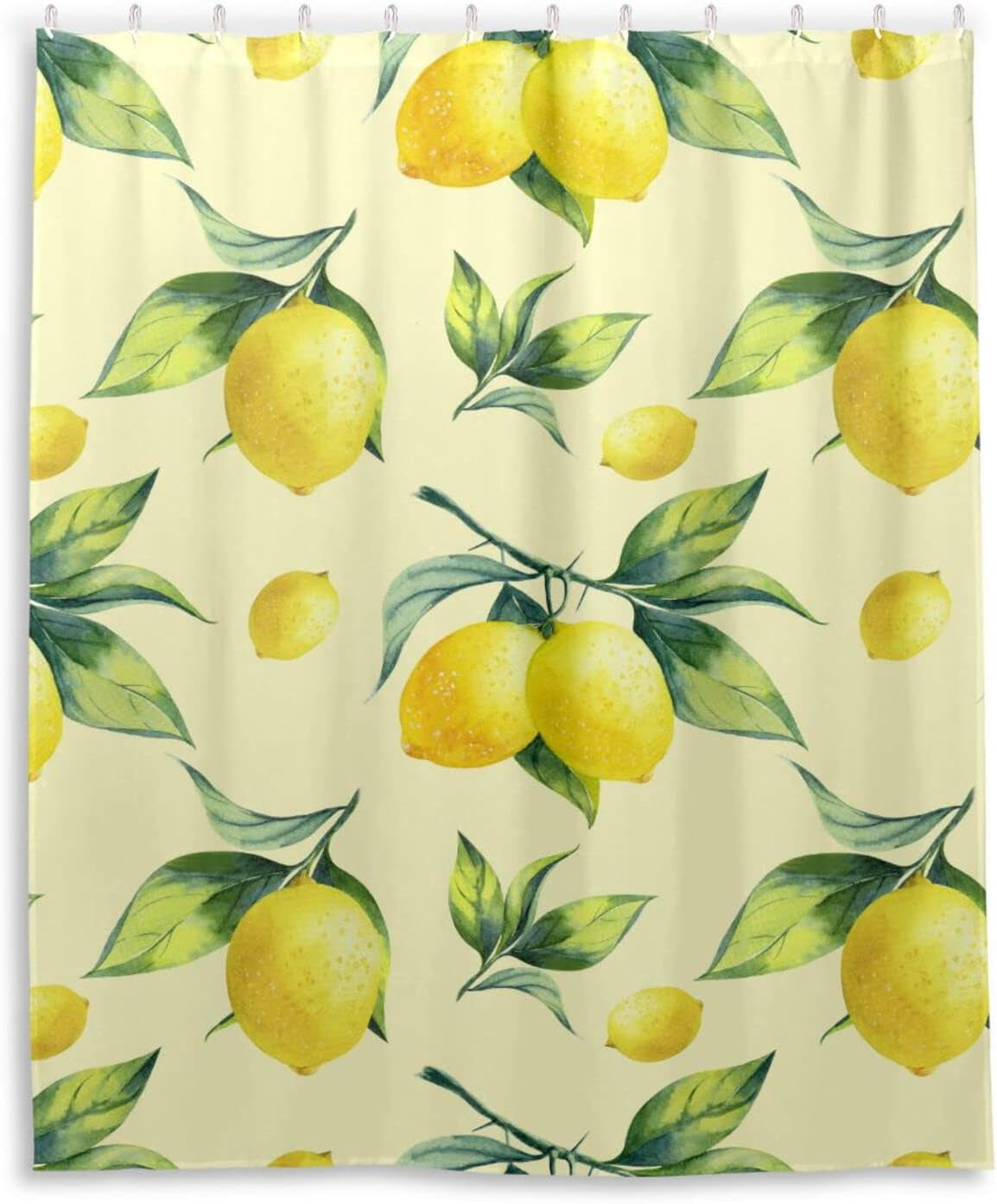 Coolnut Yellow Lemon Shower Curtain Bathroom Decor Watercolor Shower ...
