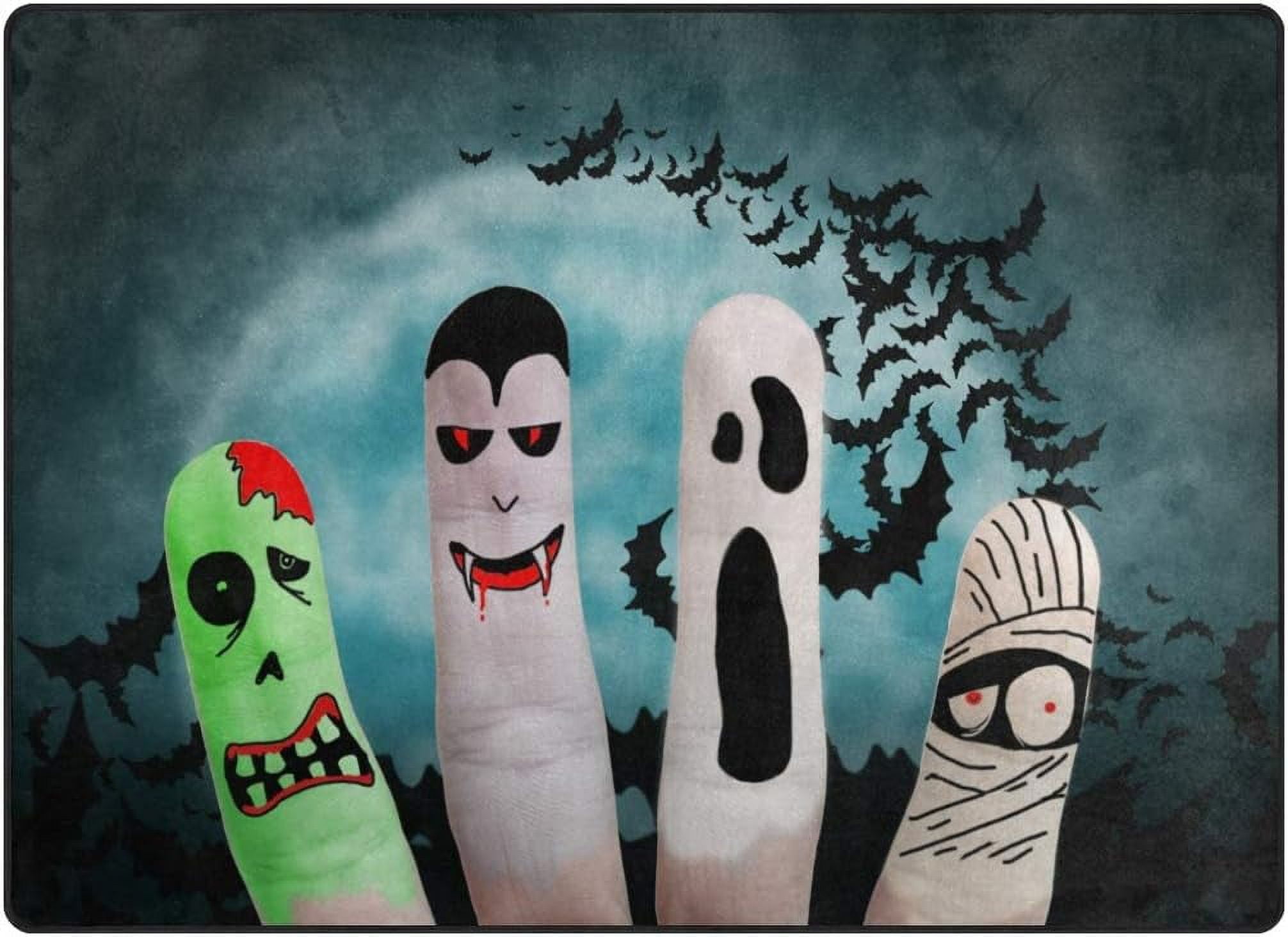 Coolnut Zombie Vampire Mummy Ghost Area Rug Carpet, Light Weight ...