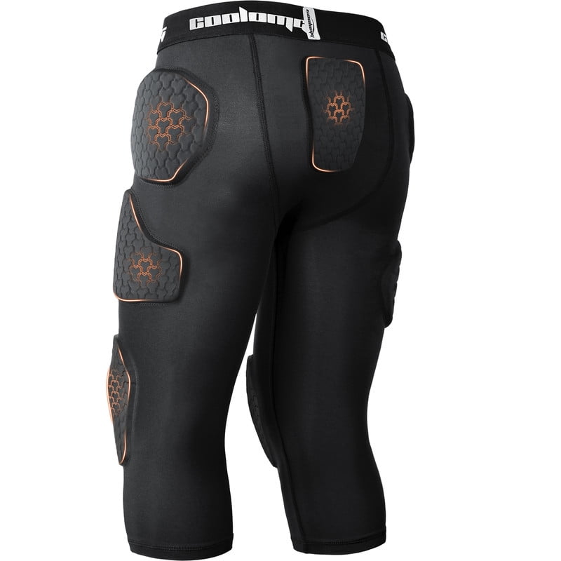 Coolomg Youth Boys Football Girdle Padded Shorts/Leggings with Crotch ...