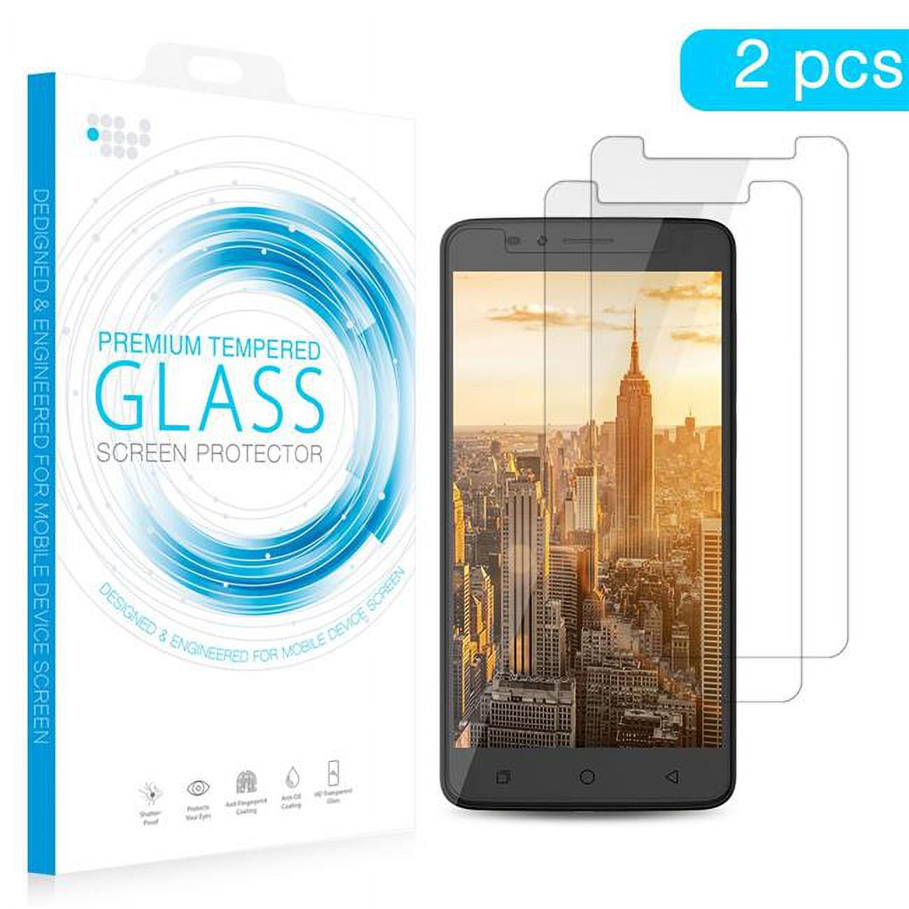 Coolpad Revvl Plus Tempered Glass Screen Protector 0.33mm Arcing ...