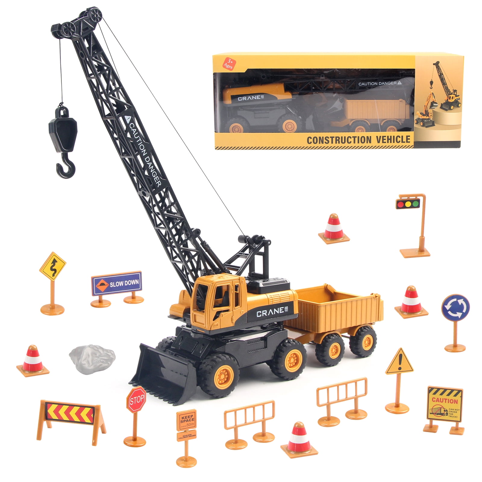 Cool Play Crane Truck Toy, Movable Platform, Sandbox Playset ...