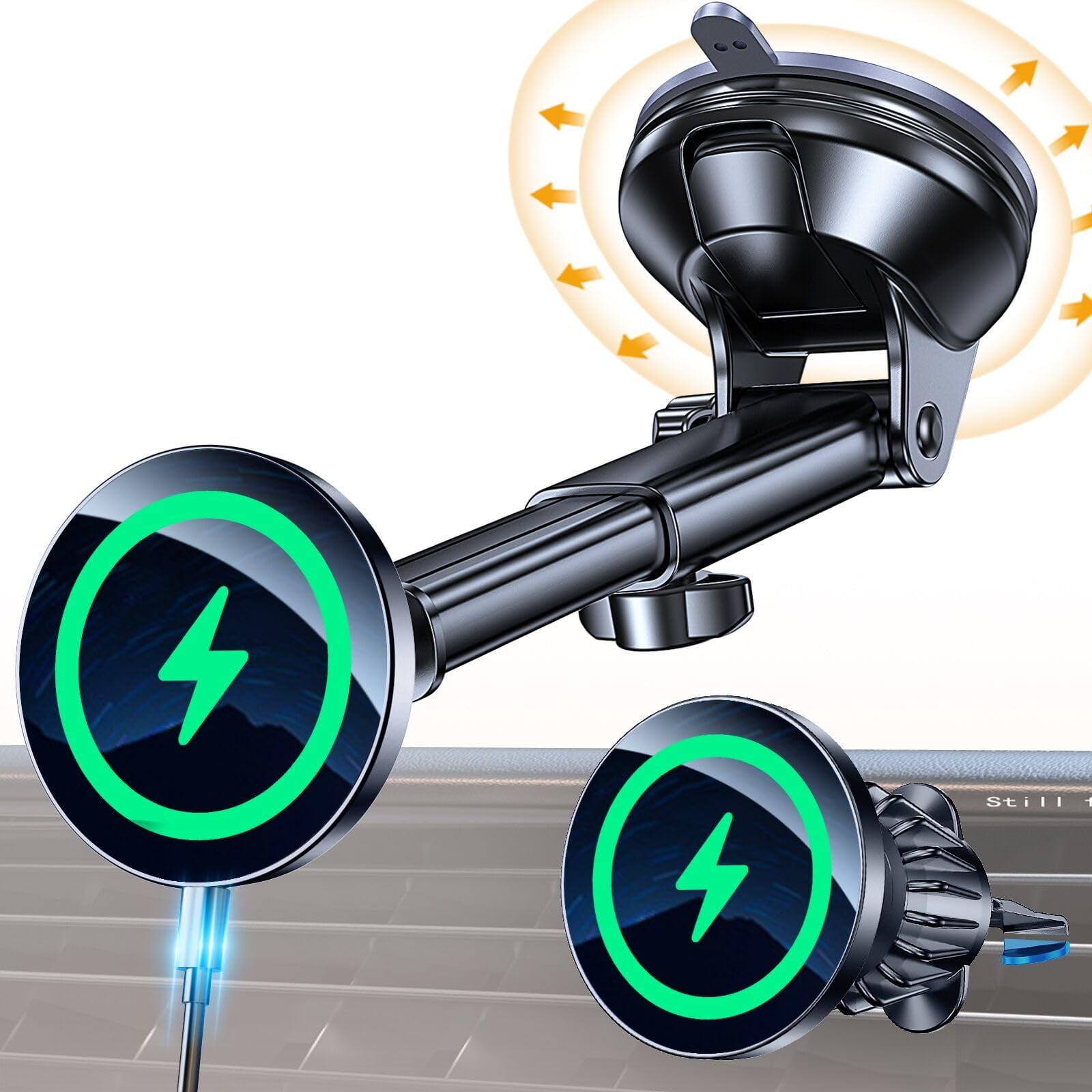 Coolpow for MagSafe TWE5 Car Mount Magsafe Car Mount Wireless Car ...