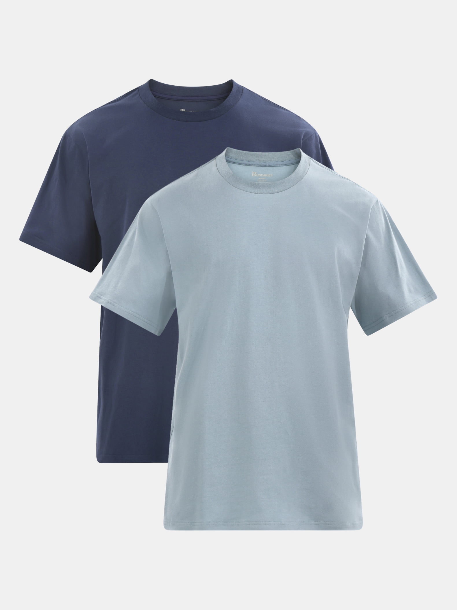 No Boundaries Cools Basic Crewneck Tee with Short Sleeves, 2-Pack, Men ...