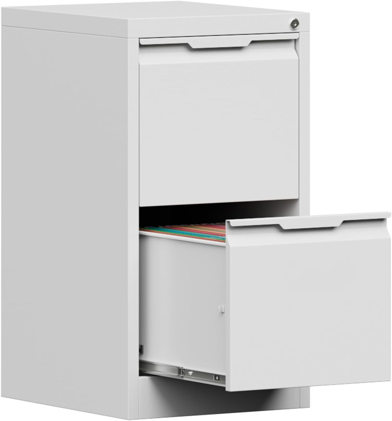Coolsun 2 Drawer Vertical File Cabinet with Lock, Metal Filing Cabinet ...