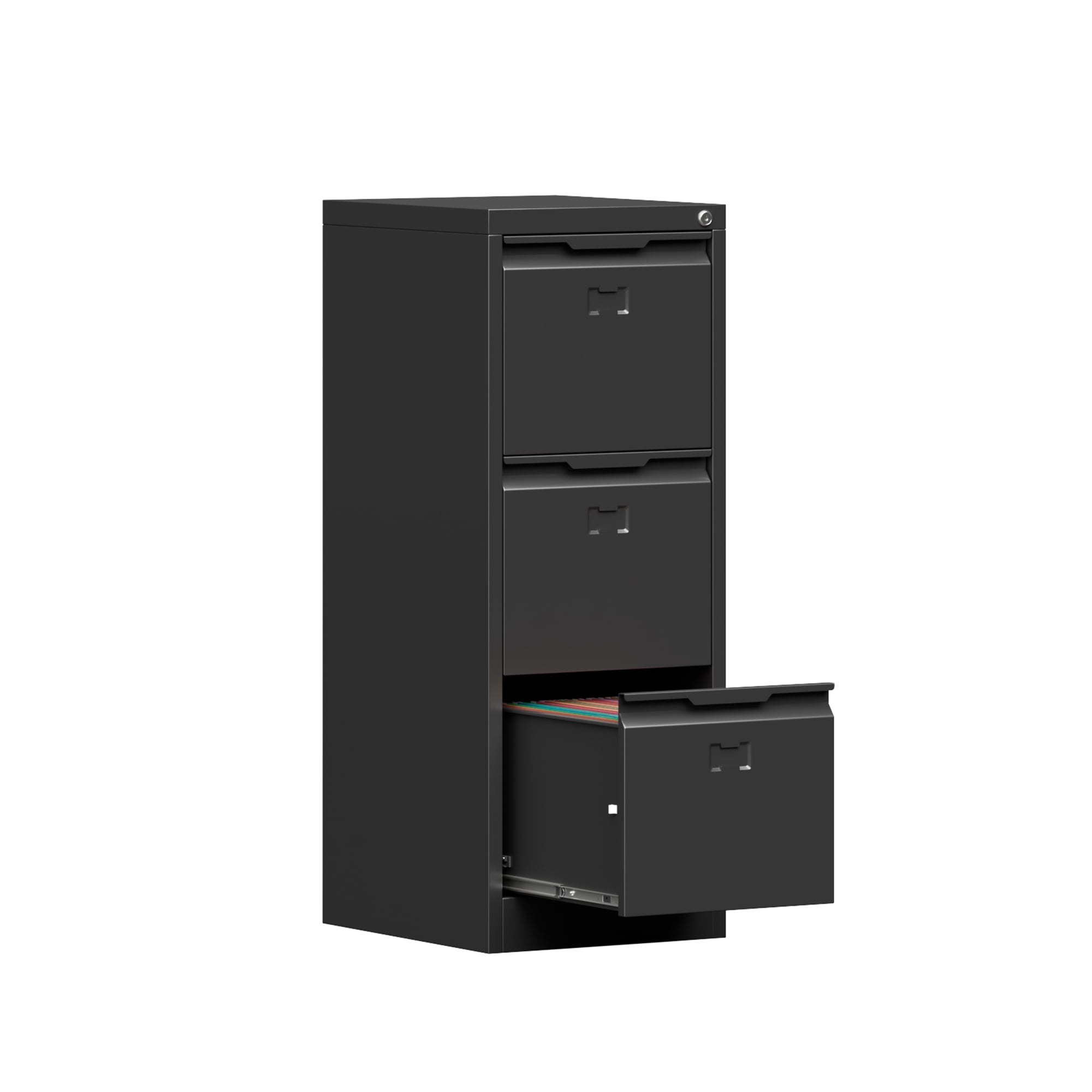 Coolsun 3 Drawer Vertical File Cabinet with Lock, Metal Filing Cabinet ...