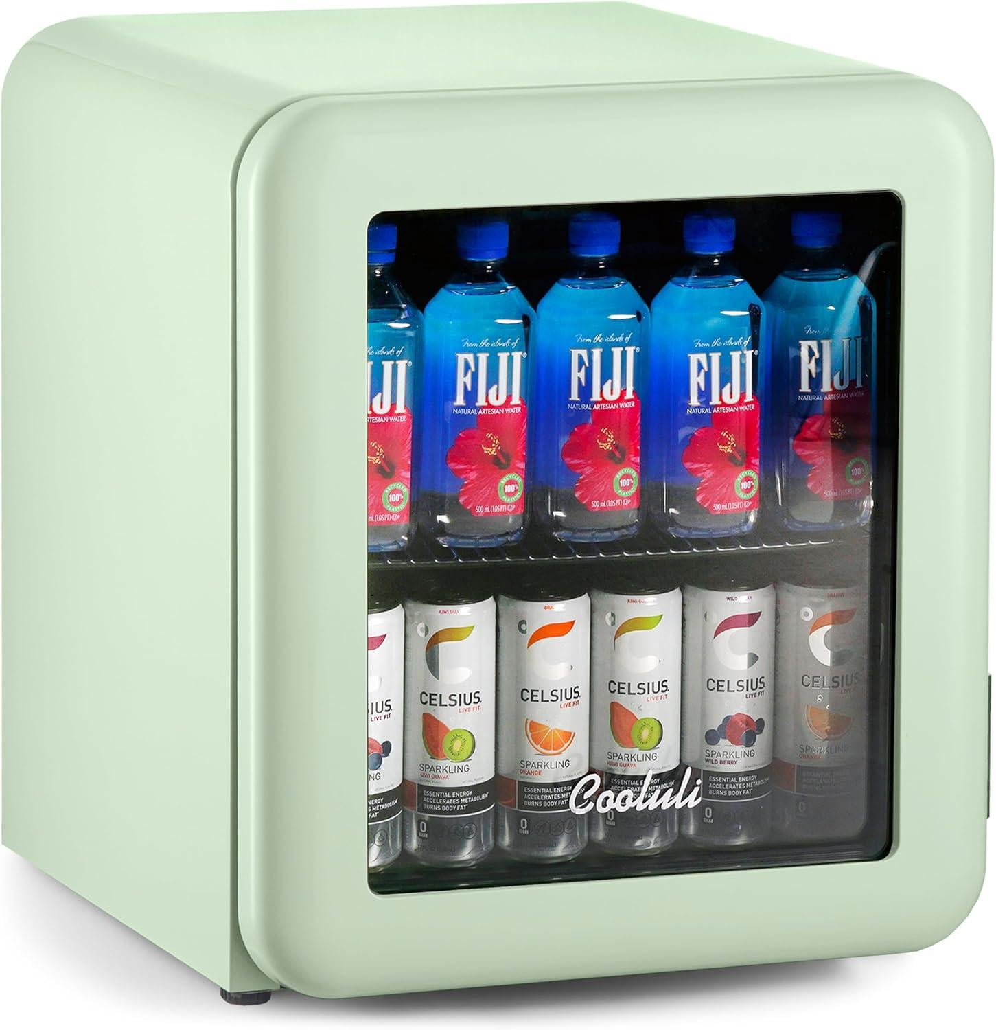 Cooluli Decor 1.7 cu ft Compact Mini Fridge with Glass Door - Small ...