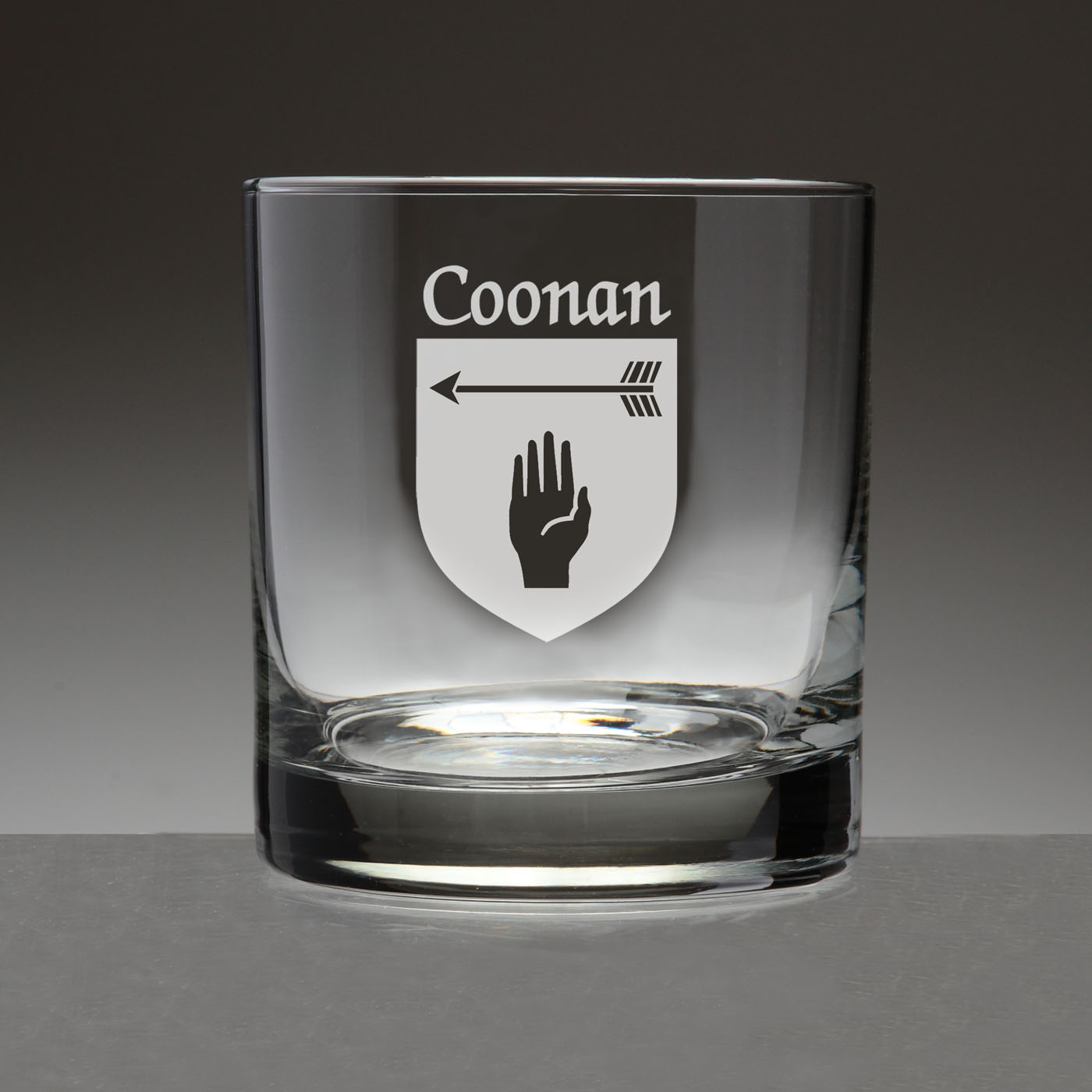 Coonan Irish Coat of Arms Tumbler Glasses - Set of 4 (Sand Etched ...