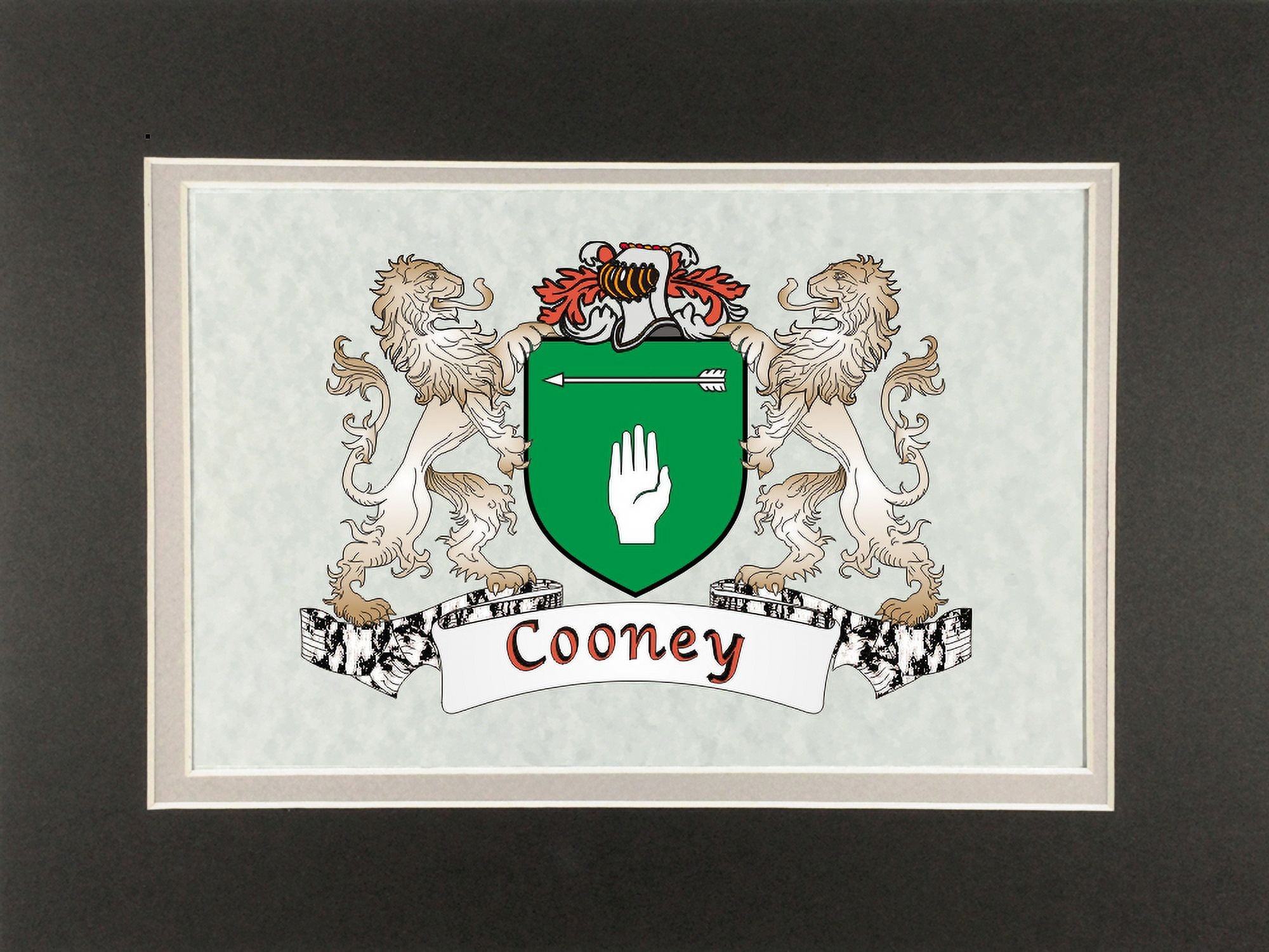 Cooney Irish Coat of Arms Print - Frameable 9" x 12" - Walmart.com