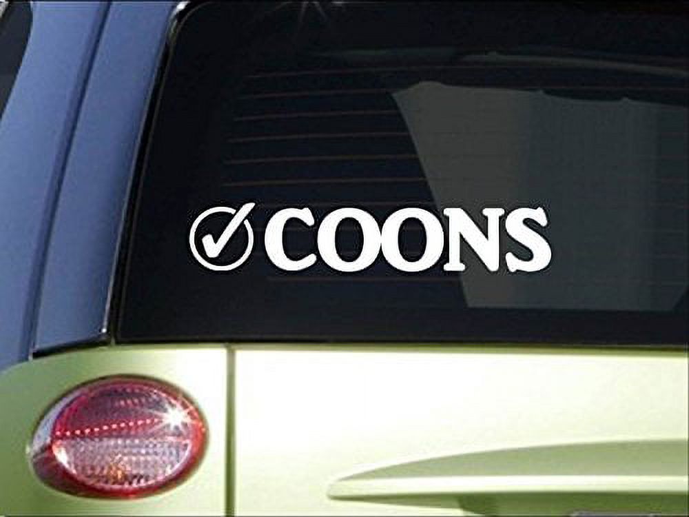 Coons Check *I046* 8" Sticker decal coonhounds live trap coonhunting ...