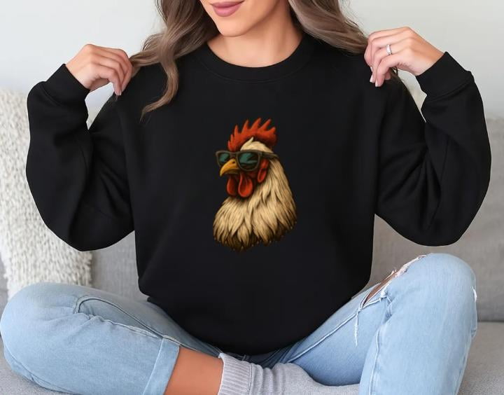 Coop Captain Chicken With Sunglasses Funny Rooster Gift Sweatshirt, up ...