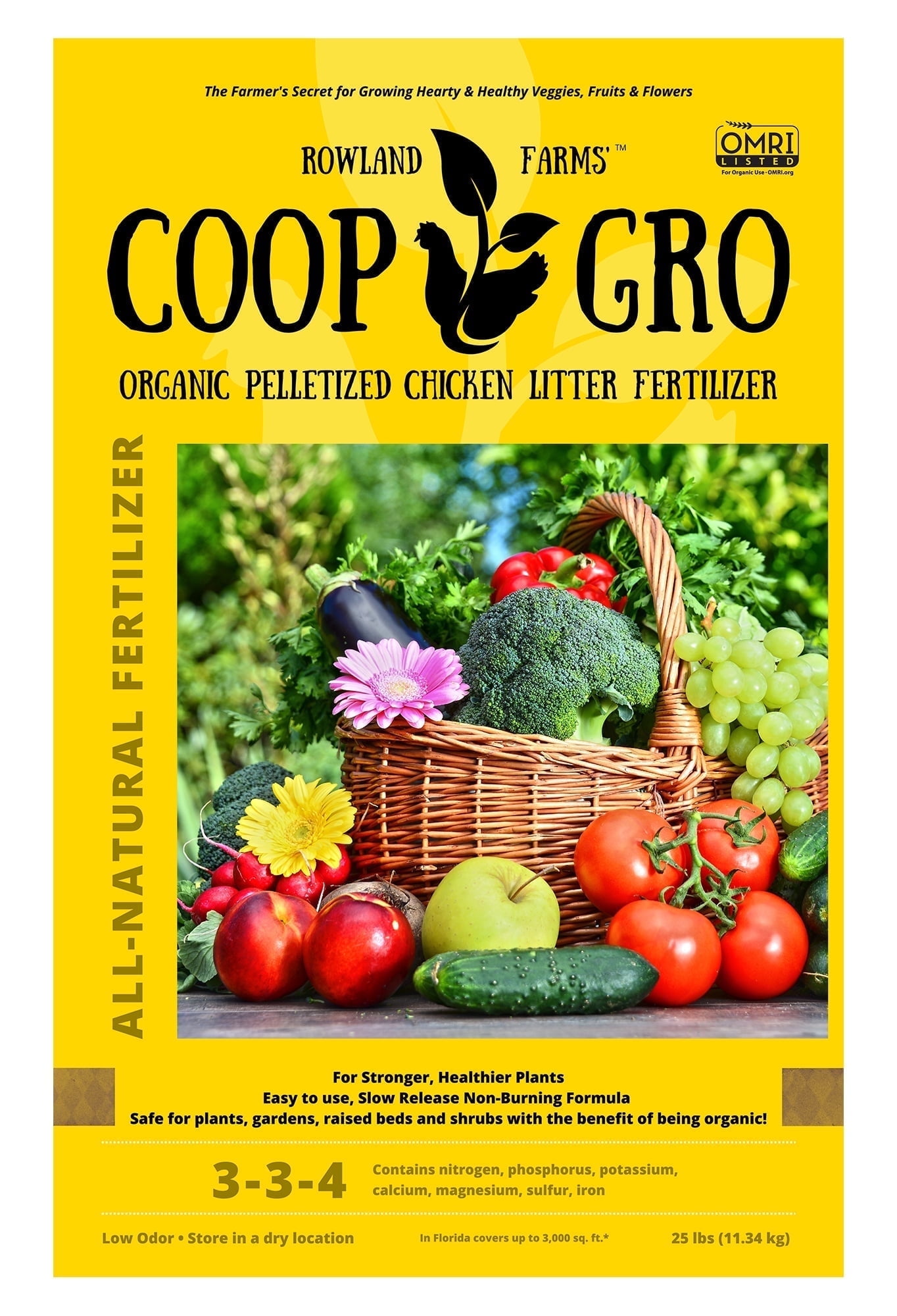 Coop Gro Organic Chicken Litter Fertilizer, 25 lb, OMRI-Certified, Slow ...