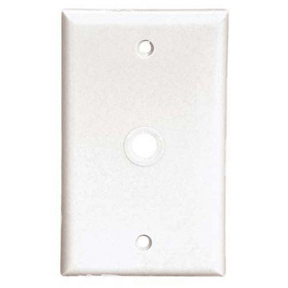 Cooper Wiring Devices 2128W 1-Gang Telephone Coaxial Cable Wall Plate ...