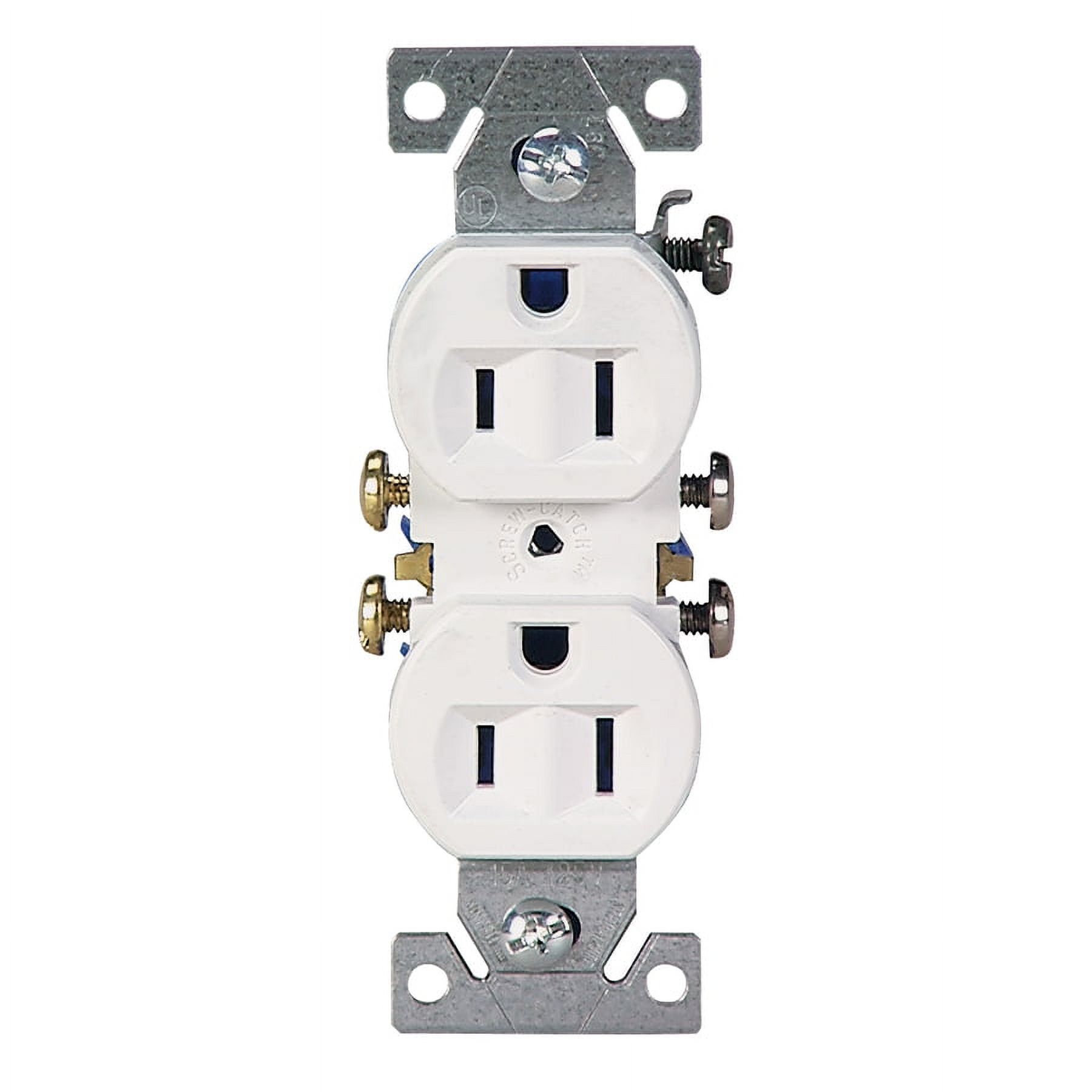 Cooper 270W White Duplex Receptacle Outlet 15A 125V (Pack of 10 ...