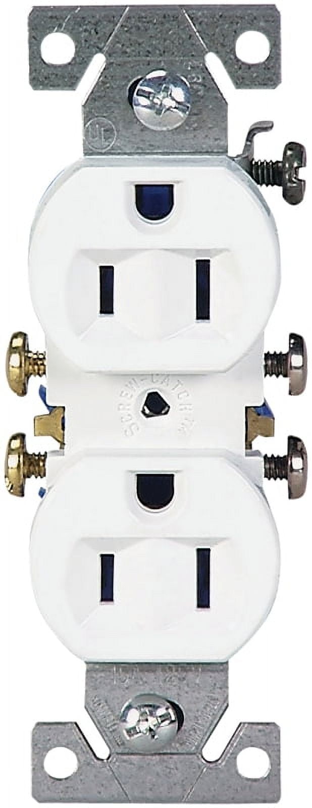 Cooper 270W White Duplex Receptacle Outlet 15A 125V (Pack of 10 ...