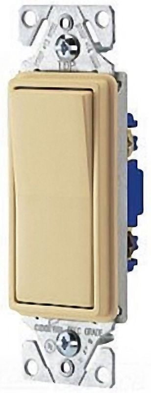 Cooper 7503V Ivory Three Way Decorator Rocker Light Switch (Pack of 10 ...