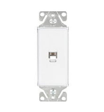 Cooper 9545-4WS Single Phone Jack Insert, White Satin - Walmart.com
