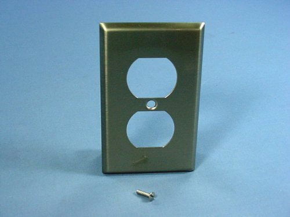 Cooper ANTIMICROBIAL Stainless Steel Receptacle Wallplate Duplex Outlet ...