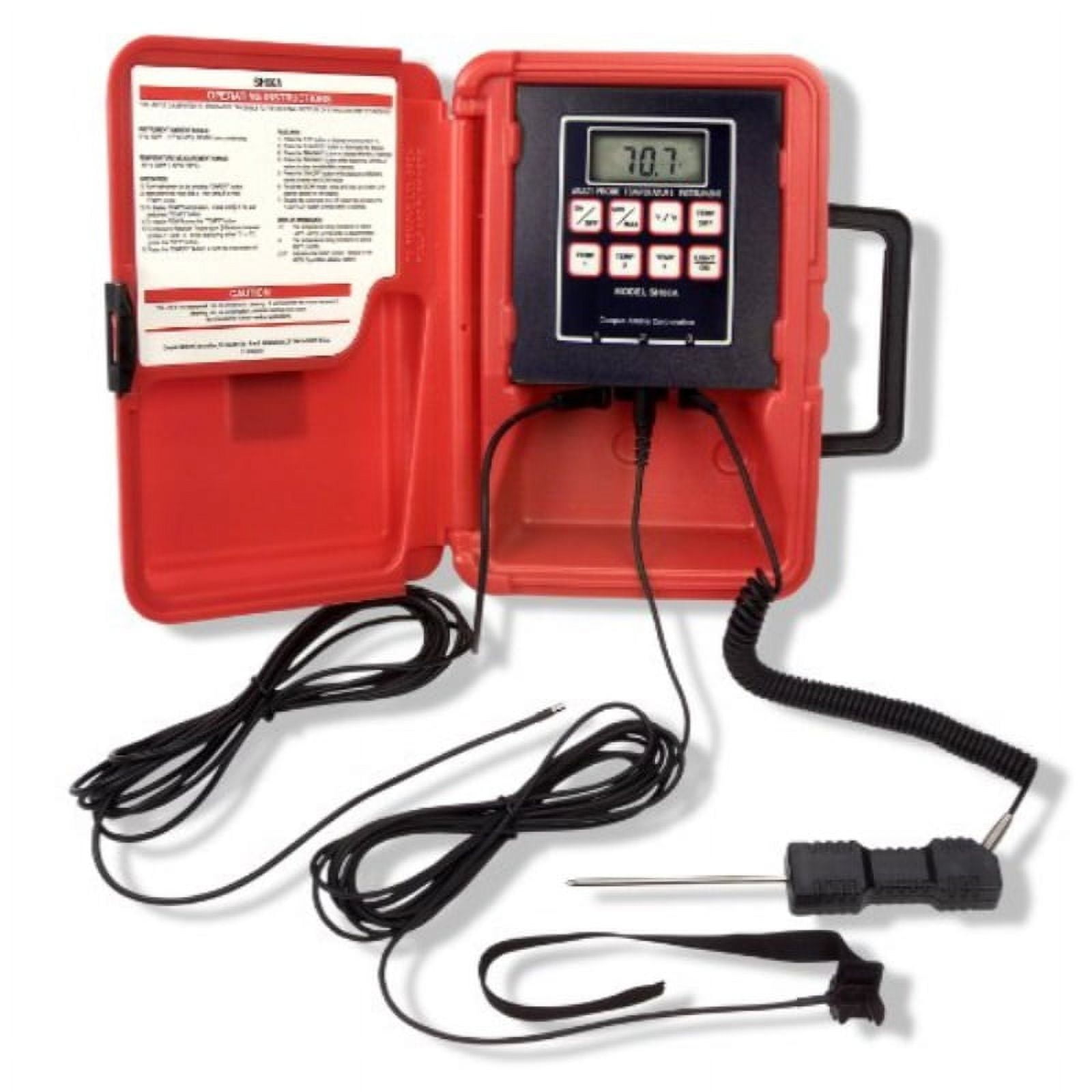 Cooper-Atkins SH66A-E Thermistor Thermometer with LCD Display, Red, -40 ...