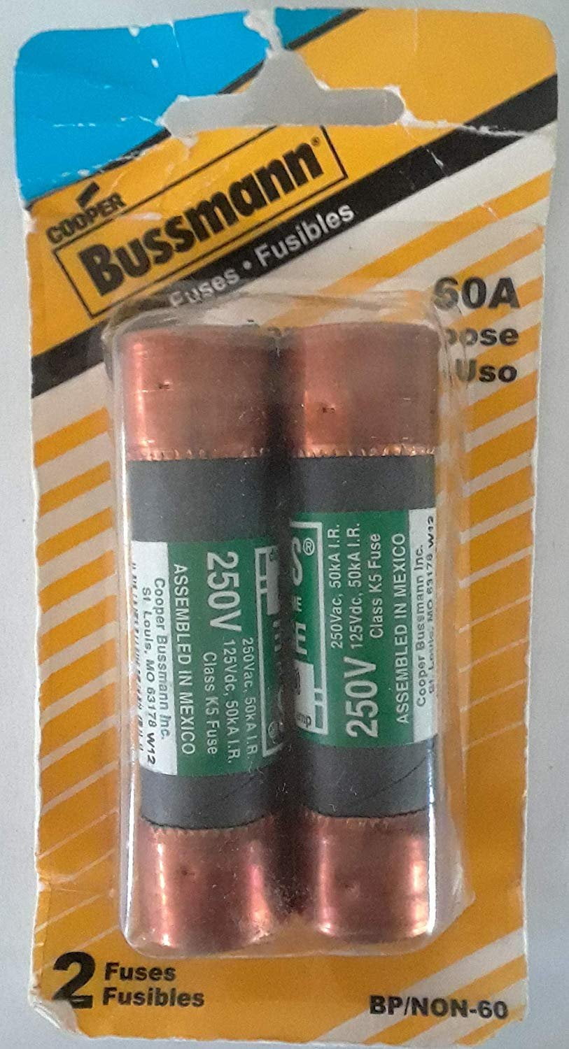 Cooper Bussmann Cartridge Fuse, 60A One-Time General Purpose, 250V ...