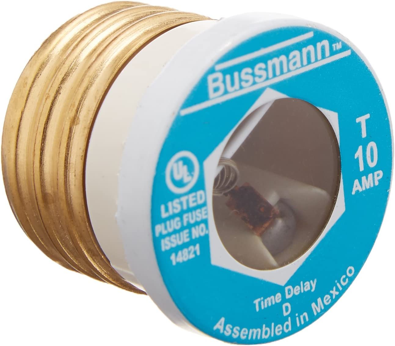 Cooper Bussmann BP/T-10 Type T Plug Fuse Time Delay Fusetron - Walmart.com