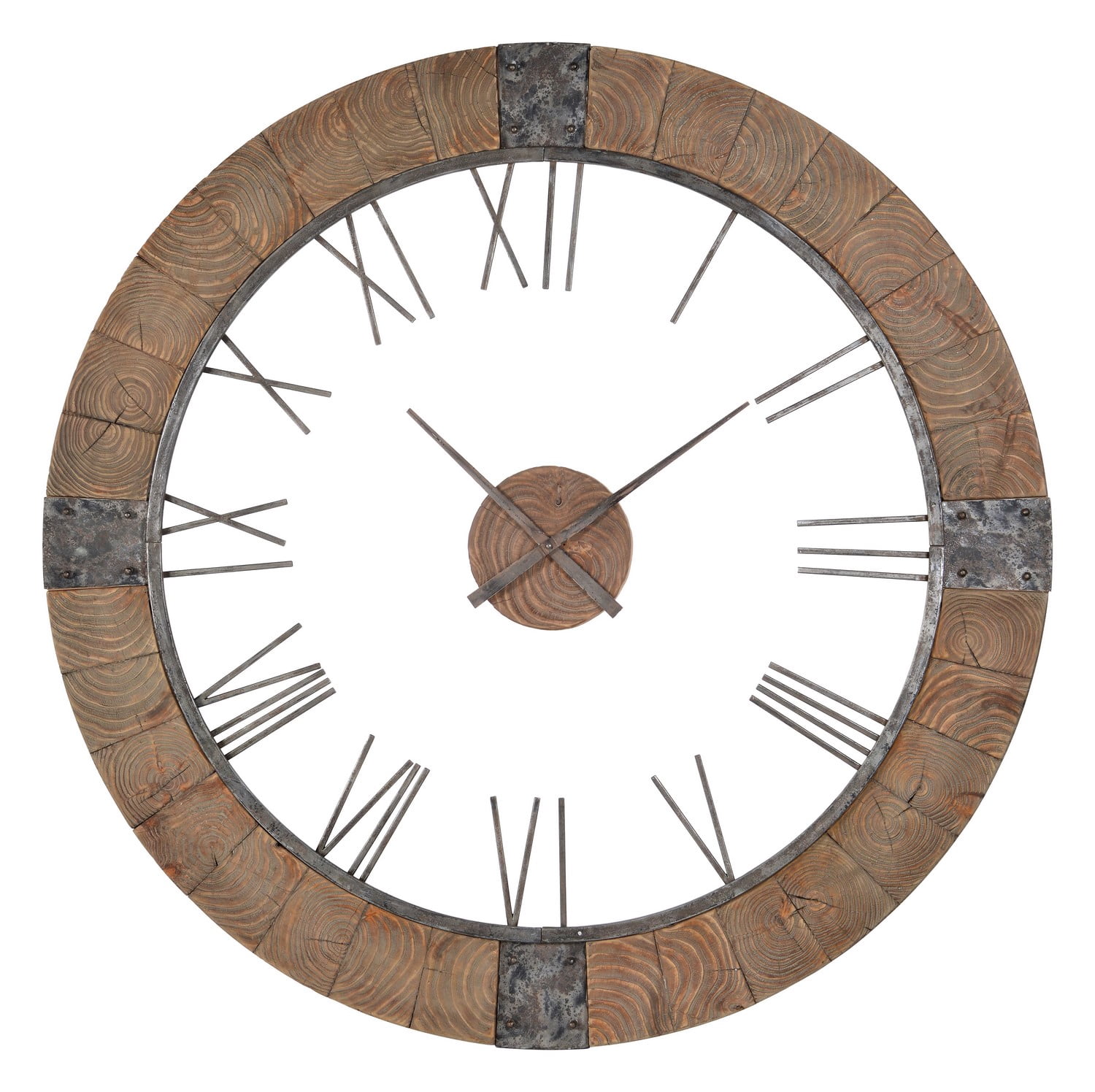 Cooper Classics Verity 51 Inch Wall Clock in Black and Brown - Walmart.com