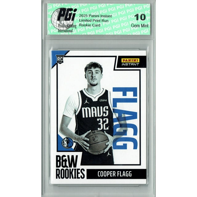 Cooper Flagg 2025 Panini Instant #BWR-16 Black & White 1/256 Rookie ...