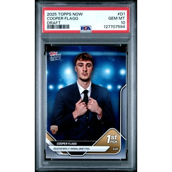 Cooper Flagg 2025 Topps Now Draft 1st Overall Rookie Card #D1 PSA 10 ...