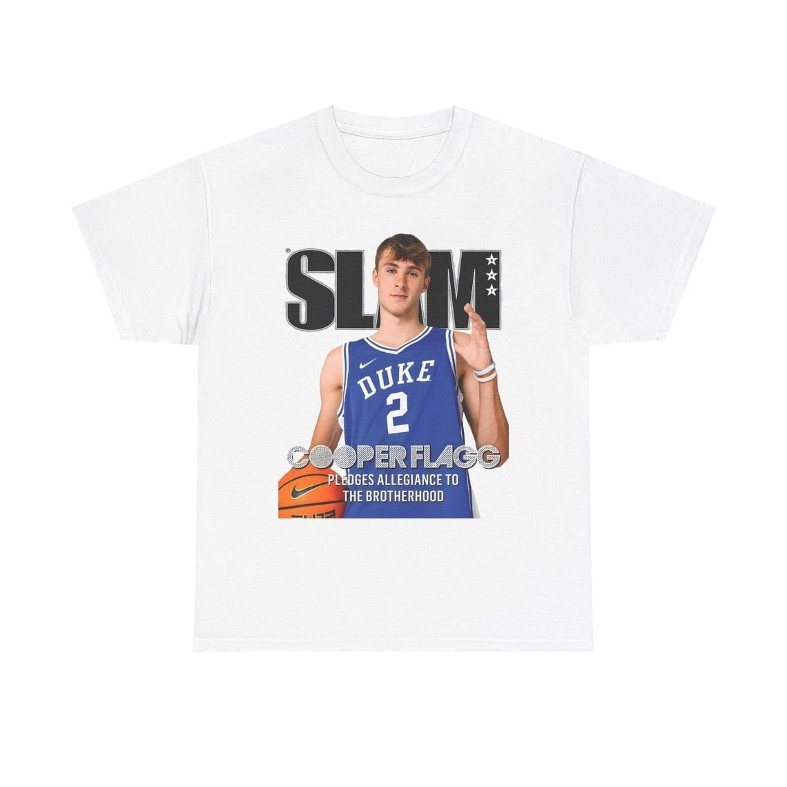 Cooper Flagg Duke NCAA Slam T-Shirt – Vintage Sports Graphic Design ...