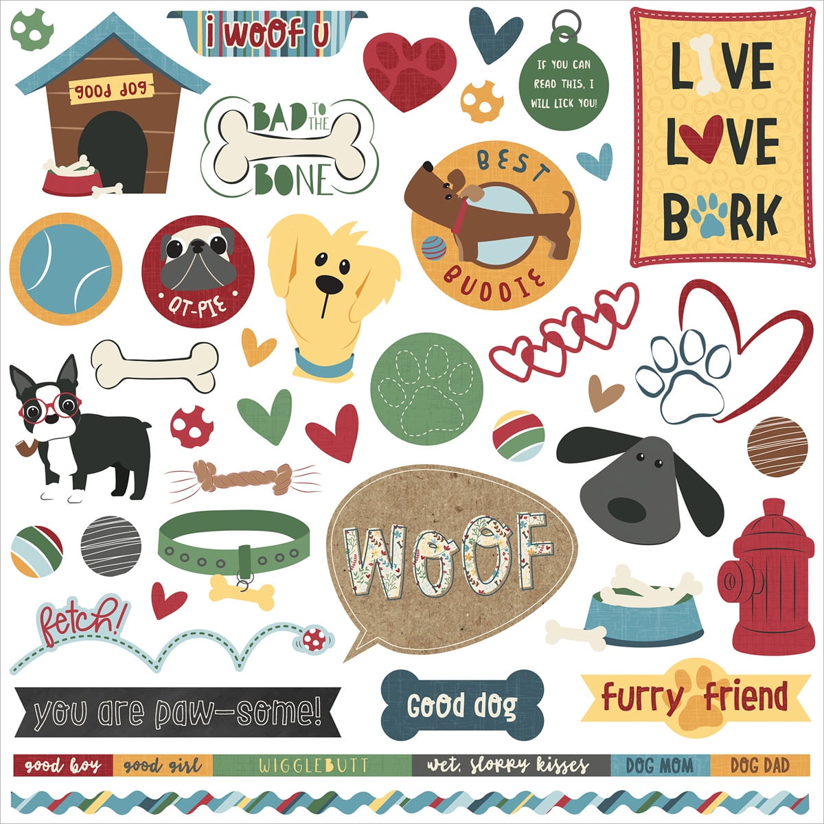 Cooper & Friends Stickers 12" x 12" - Elements - Walmart.com