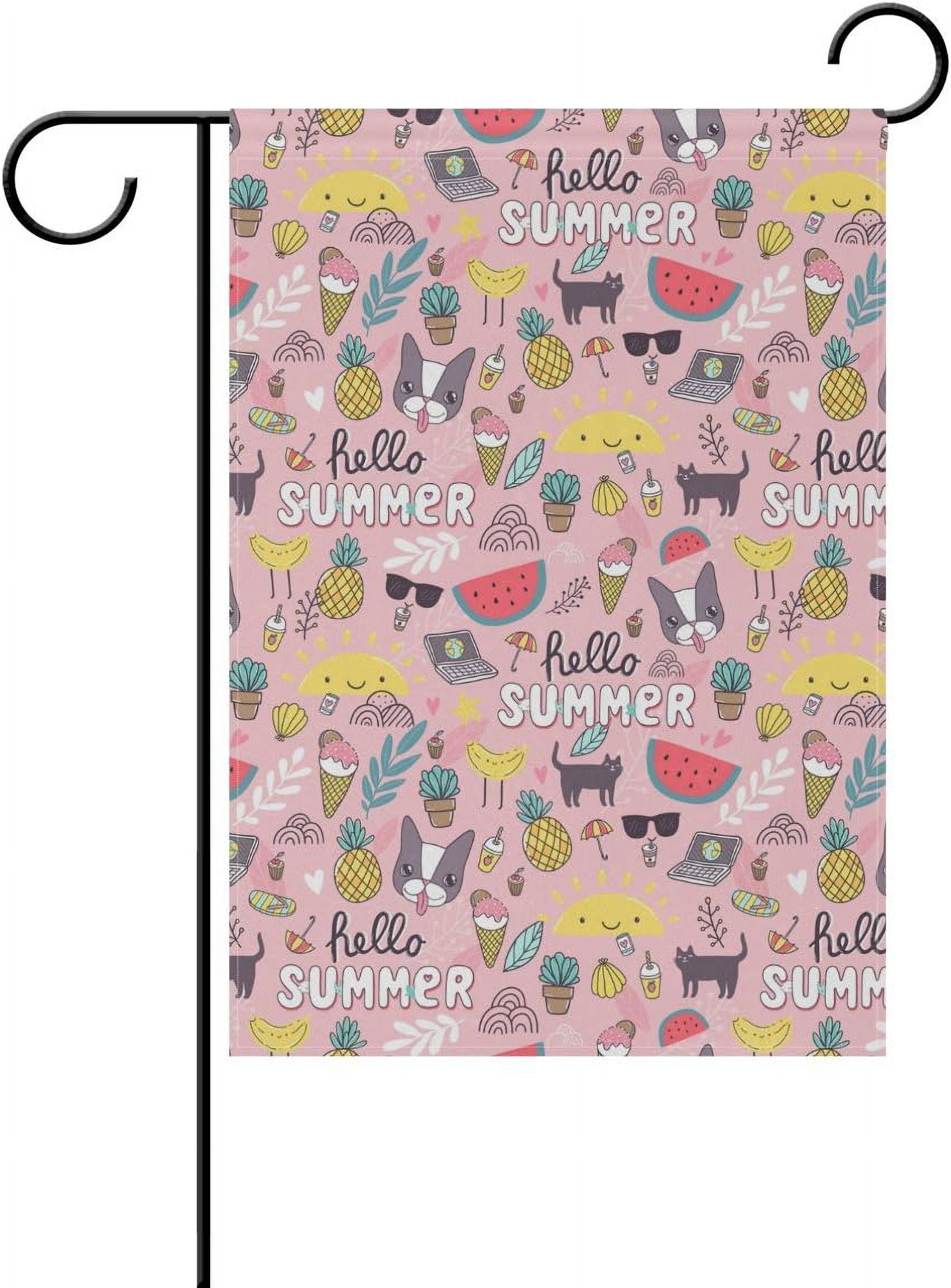 Cooper Girl Seamless Summer Watermelon Drink and Dog Garden Flag Yard ...