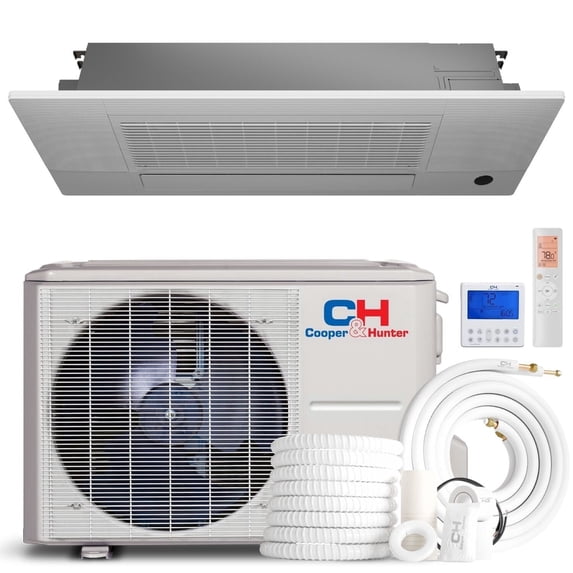 Cooper & Hunter 18K BTU AC, One-Way Ceiling Cassette Mini Split System ...