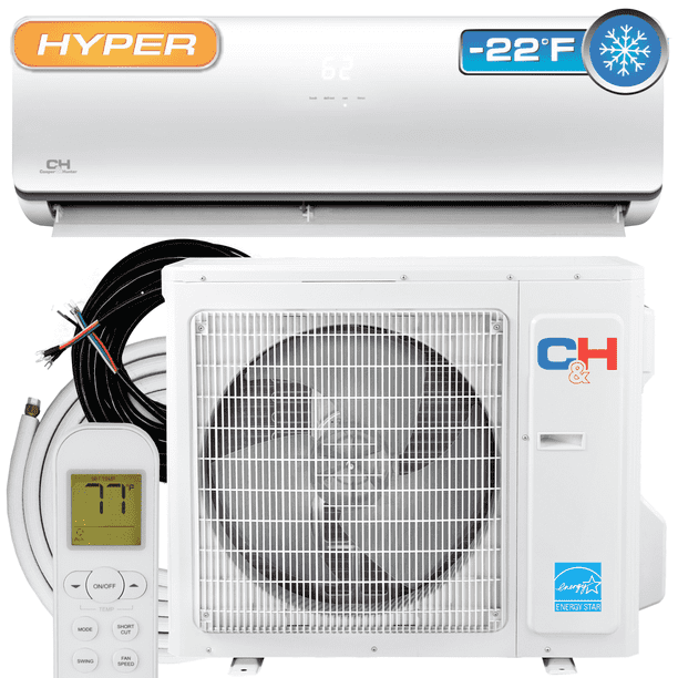 Cooper & Hunter 18000 BTU 230V Wall Mounted Hyper Heat Mini Split Heat ...