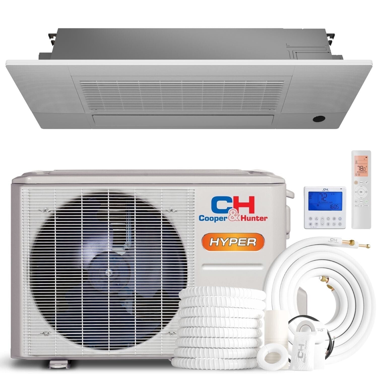Cooper & Hunter 6,000 BTU Ductless Mini Split AC/Heating Unit with Heat ...