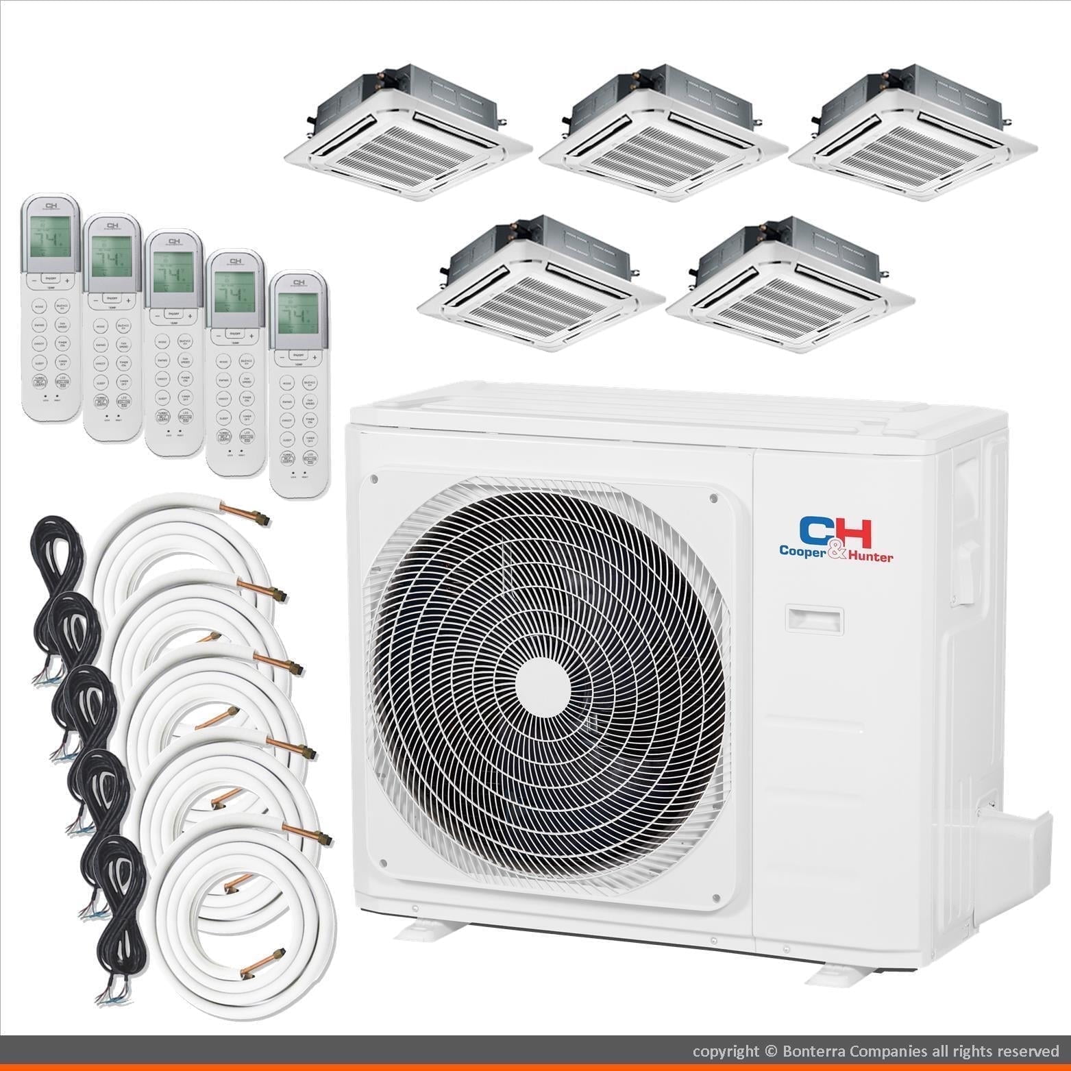 Cooper & Hunter Mini Split AC Heat Pump 5 Zone 9000 12000 120000 12000 ...