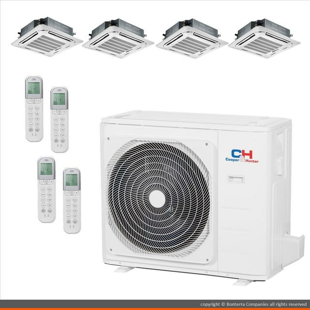 Cooper & Hunter Mini Split AC Heat Pump Multi 4 Zone 9000 12000 12000 ...