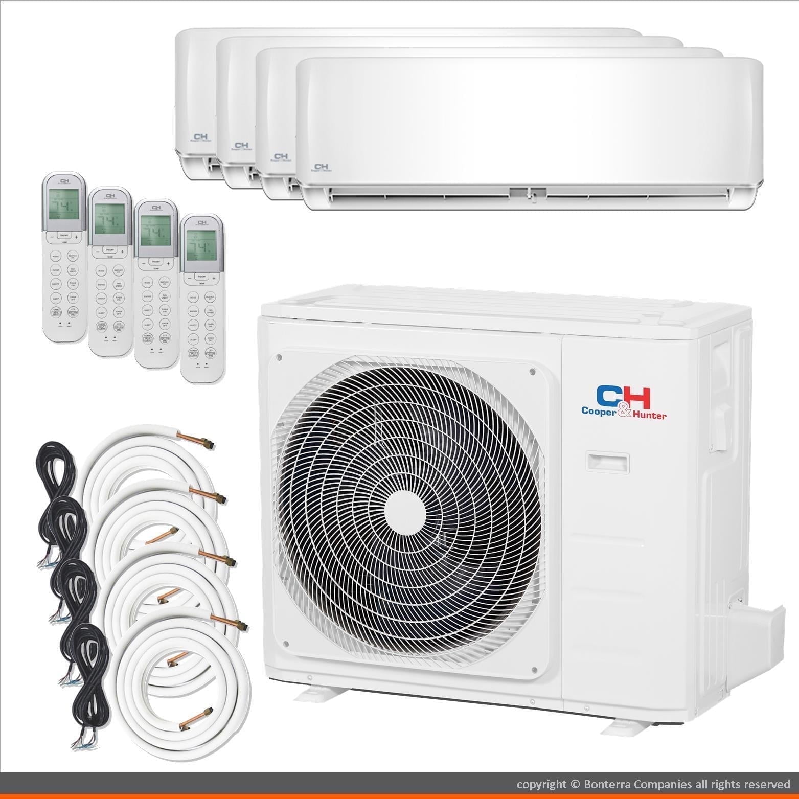 Cooper & Hunter Mini Split AC Heat Pump Multi 4 Zone 9000 12000 12000 ...