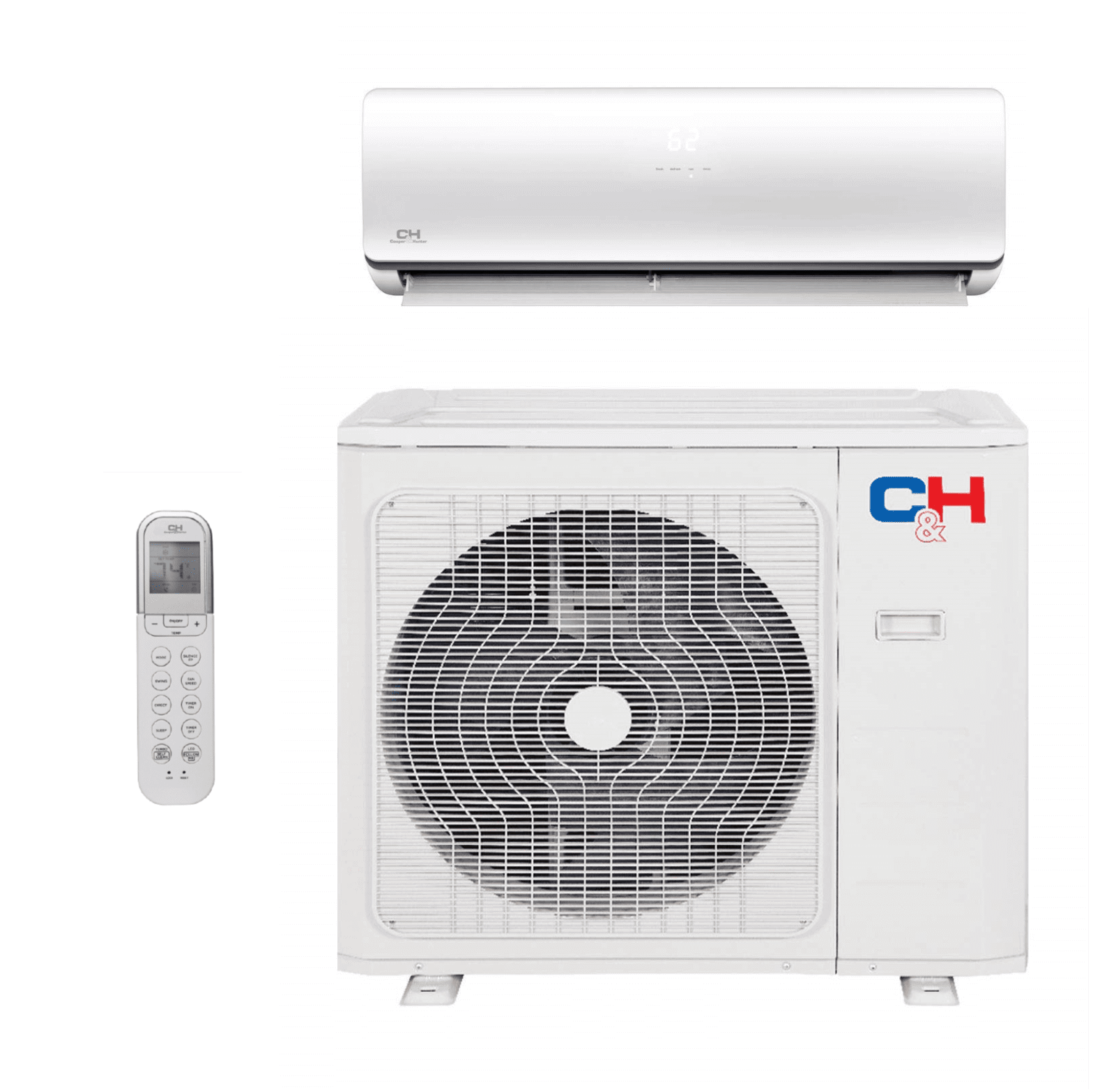 Cooper & Hunter Mini Split AC Heat Pump Single Zone 24000 BTU 220V ...