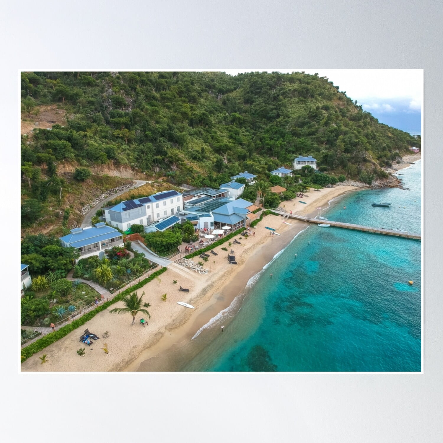 Cooper Island Beach Club Poster Wall Art, Modern Wall Decor, 8x12 ...