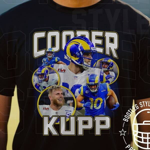 Cooper Kupp Football Shirt for Men Women Vintage 90s Bootleg Style ...