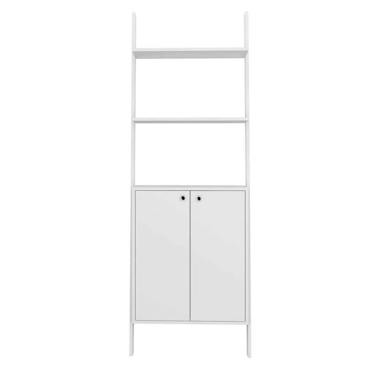 Cooper Ladder Display Cabinet with 2 Floating Shelves in White ...
